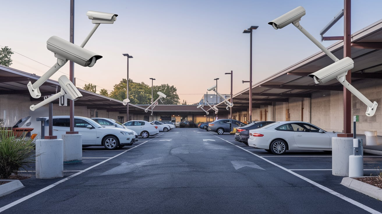 How to tell if a parking lot has cameras